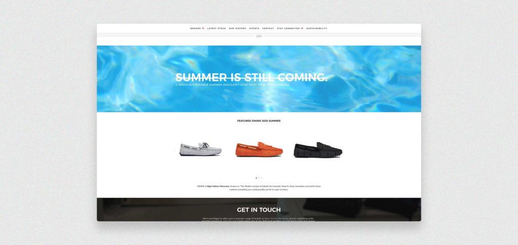 Nigel Holmes Menswear | Web Design | Our Work | Black Tiger Creative